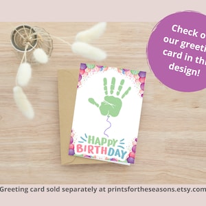 Birthday Handprint Balloon Art: DIY Keepsake Gift (PDF) - Etsy