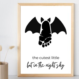 Kids Footprint Bat Craft: Halloween Keepsake Art (PDF Printable) - Etsy