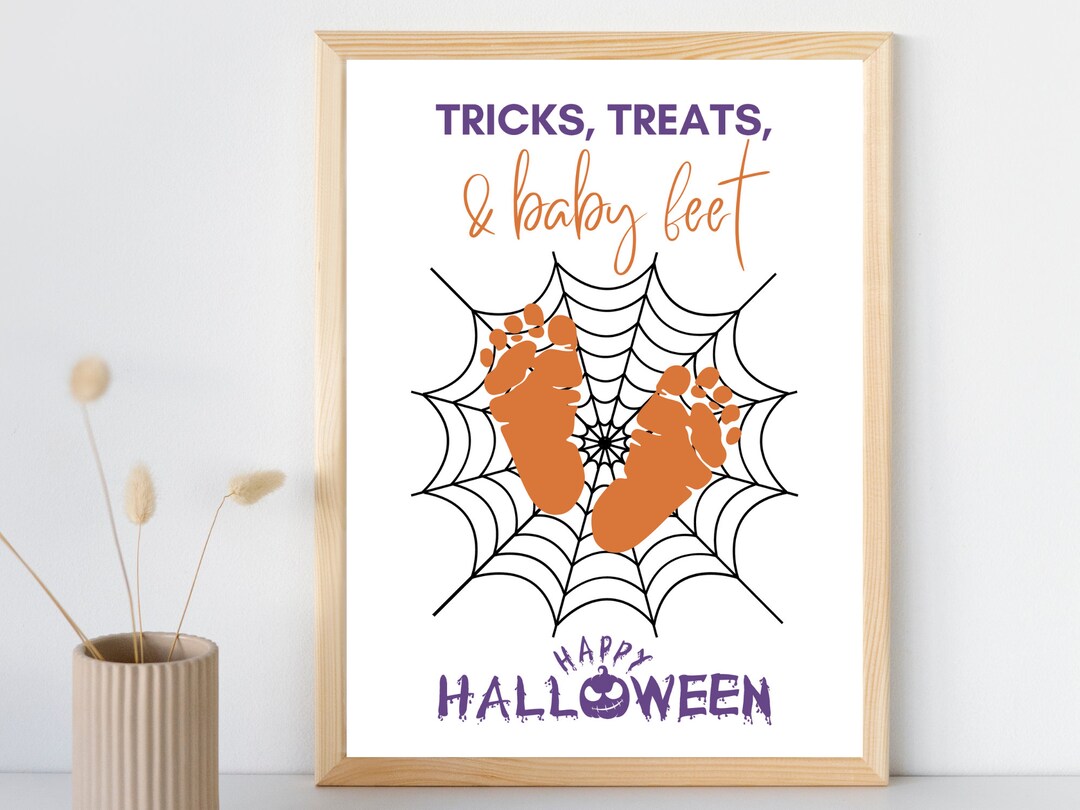 Halloween Baby Footprint Art, Keepsake Craft (PDF Pattern) - Etsy