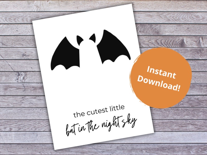 Kids Footprint Bat Craft: Halloween Keepsake Art (PDF Printable) - Etsy