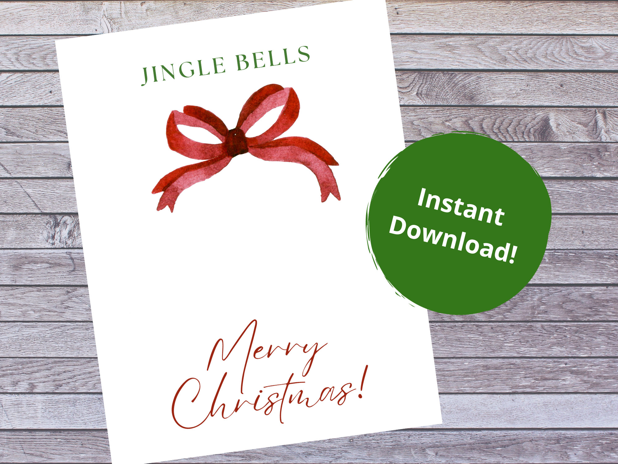 Jingle Bells Christmas Footprint Art Printable DIY Baby Keepsake ...