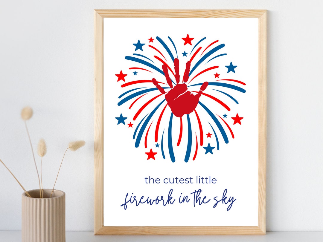 Cutest Little Firework in the Sky Hand Print Printable | Children's ...