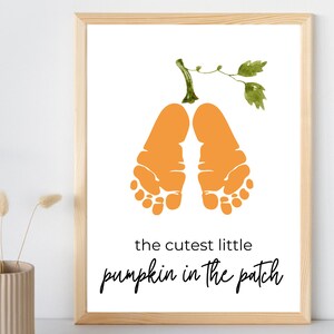 Cutest Little Pumpkin in the Patch Footprint - Etsy
