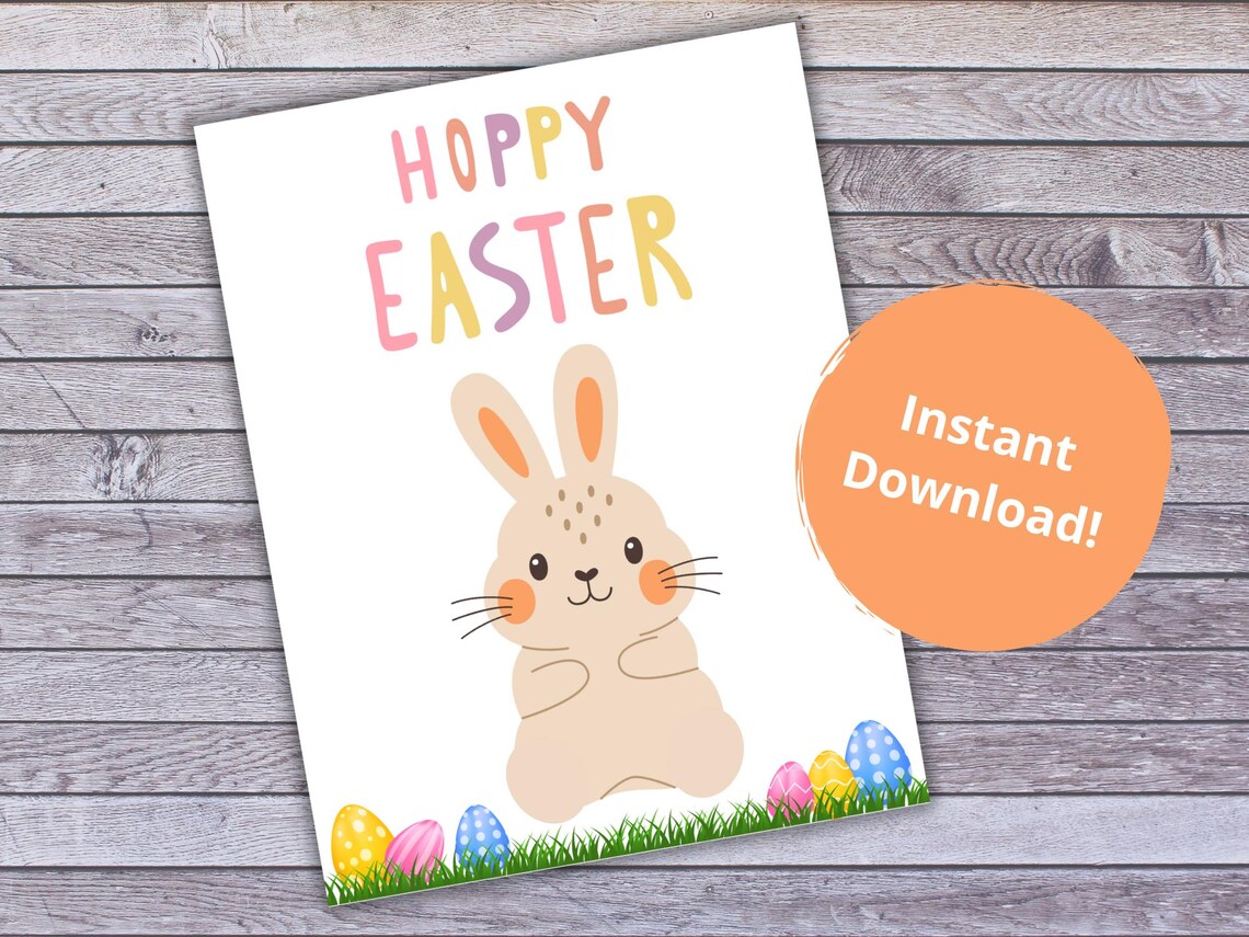 Hoppy Easter Footprint Printable | DIY Baby Easter Craft | Children's ...
