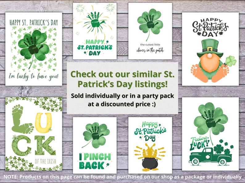 Cutest Little Clover in the Patch Baby Hand Print Printable Baby ...