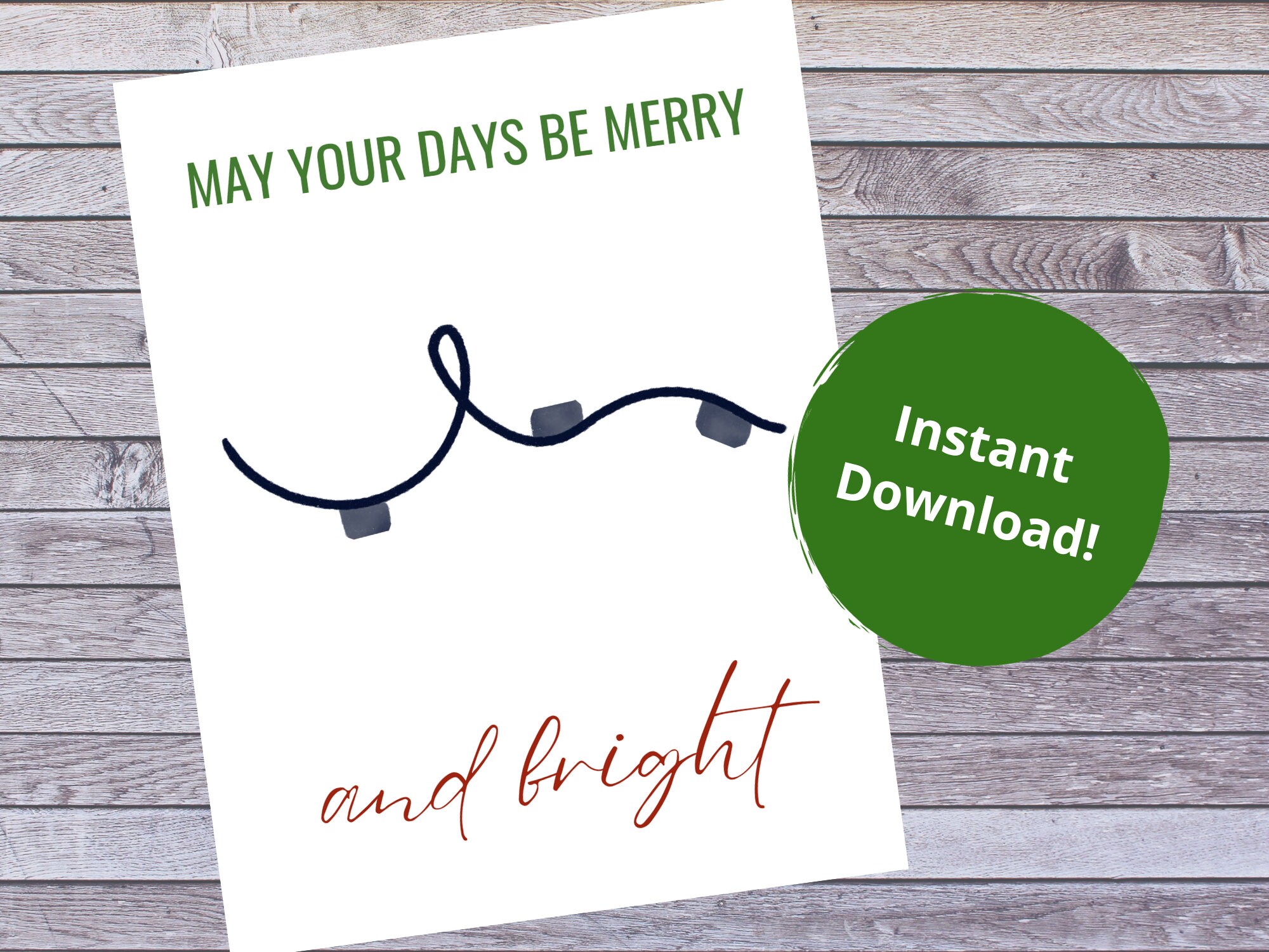 Merry and Bright Handprint Lights Printable DIY Christmas Craft for ...