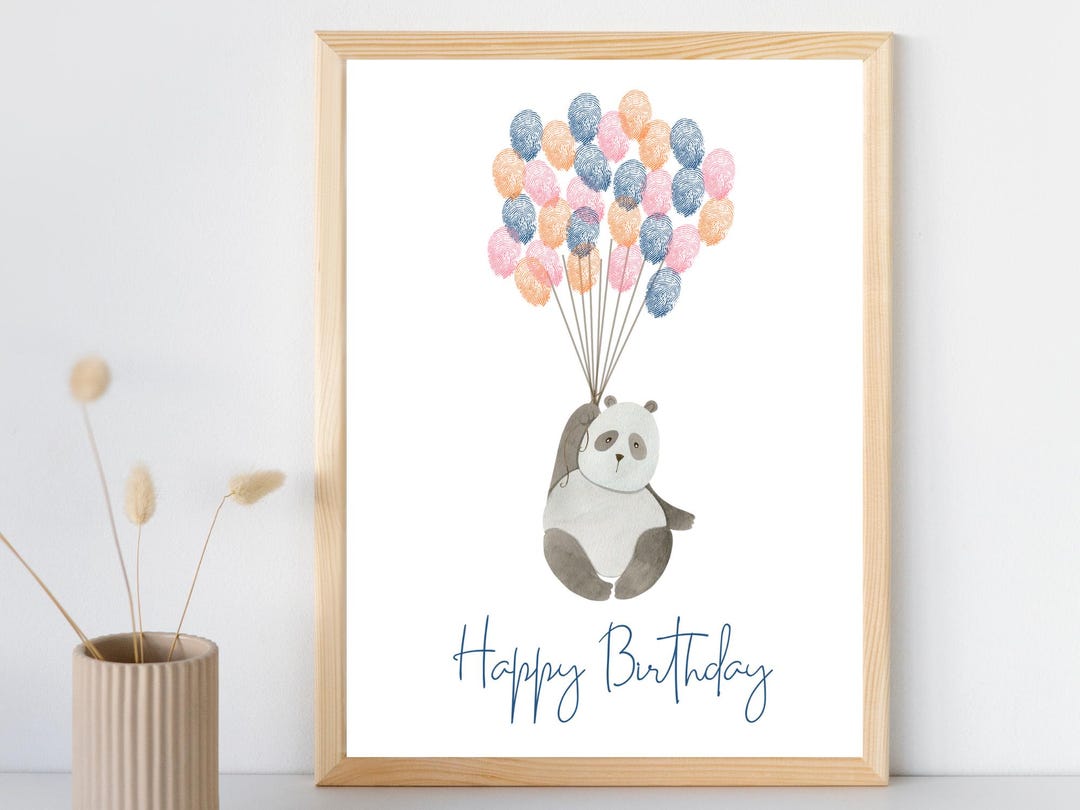 Happy Birthday Finger Paint Printable | DIY Fingerprint Birthday ...