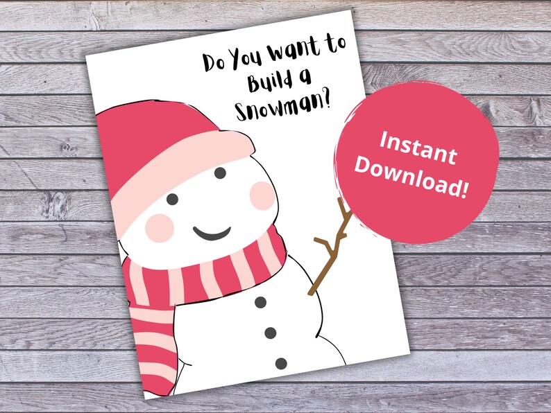Do You Want to Build a Snowman Printable | Baby Keepsake | Kids Indoor ...