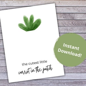 The Cutest Little Carrot in the Patch Baby Foot Print Printable | Baby ...