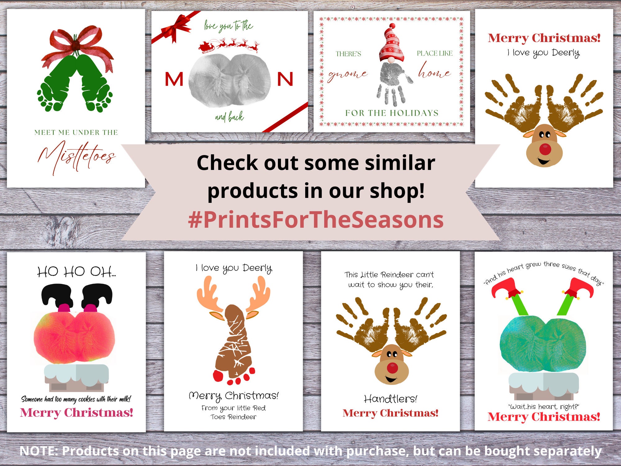 Baby's First Christmas Printable Personalized Handprint Keepsake With ...
