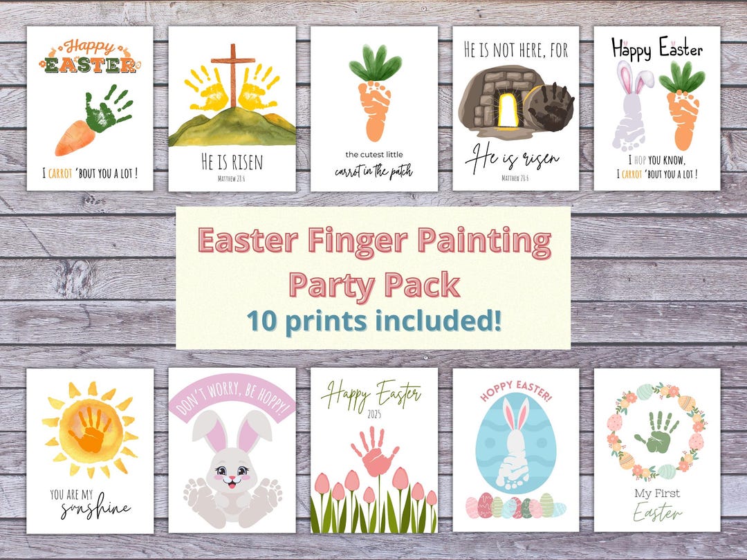Easter Baby Finger Painting Party Pack | DIY Easter Activity Pages ...