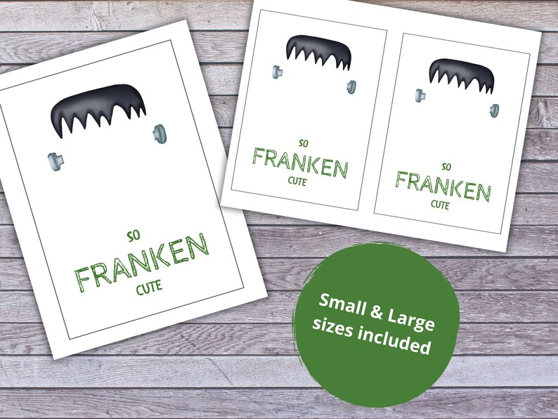 So Franken Cute Baby Footprint Printable Halloween Baby Craft Baby ...