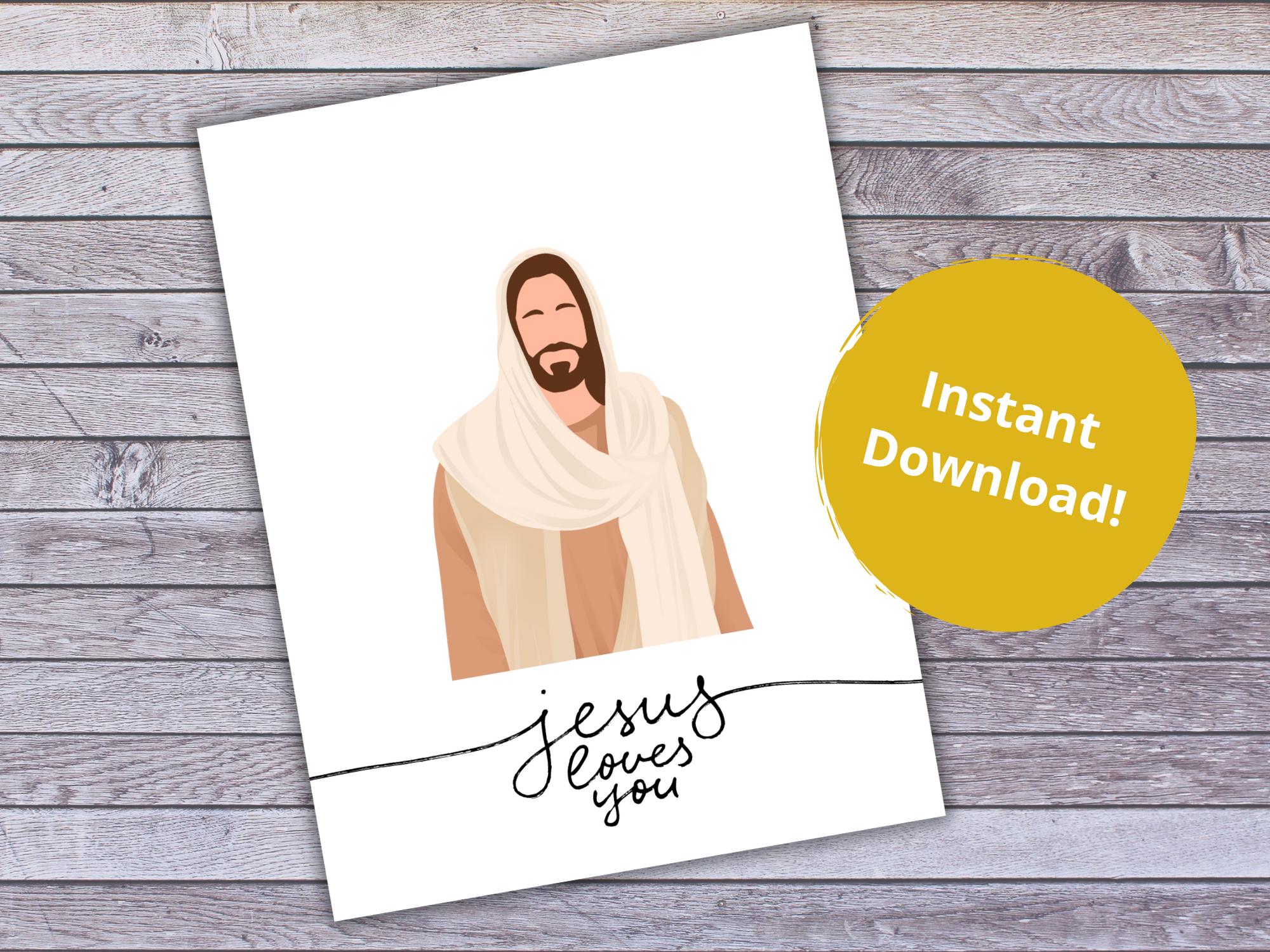 Jesus Loves You Religious Hand Print Printable | Fun Easter Craft for ...