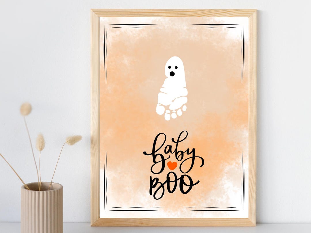 Baby Boo Footprint Ghost Art: Halloween Keepsake (PDF Download) - Etsy