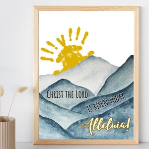Christ the Lord is Risen Today Religious Easter Hand Print Printable ...