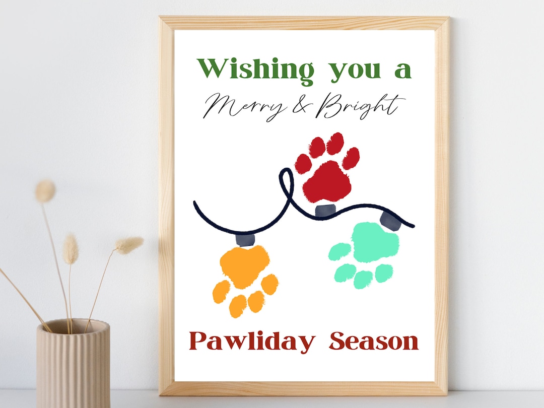 Wishing You a Merry and Bright Pawliday Season Keepsake Printable | DIY ...