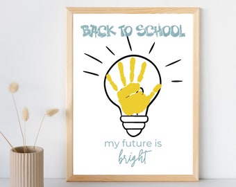 First Day of Kindergarten Handprint Keepsake Printable DIY Back to ...