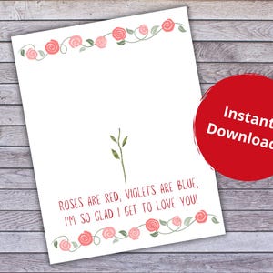 Roses Are Red Hand Print Printable | Baby Keepsake | Toddler Valentines ...
