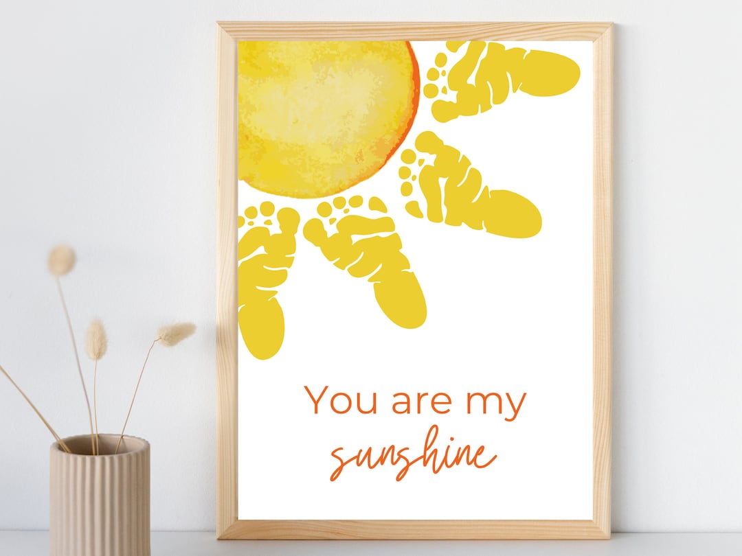 Sunshine Footprint Art: DIY Baby Keepsake Gift (PDF Pattern) - Etsy