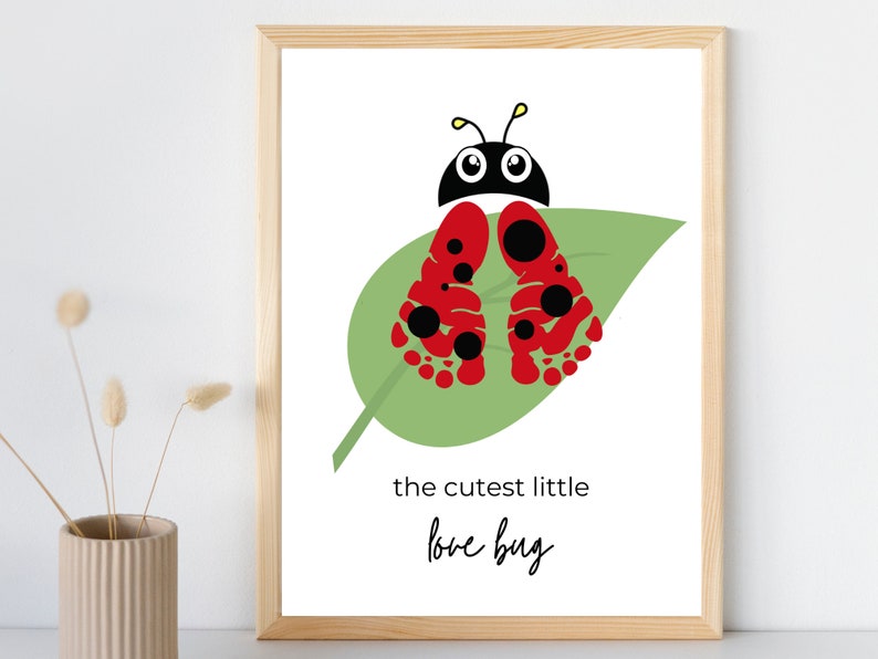 Love Bug Footprint Art: DIY Baby Keepsake (PDF Pattern) - Etsy