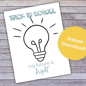 My Future is Bright Back to School Handprint Keepsake Printable | DIY ...