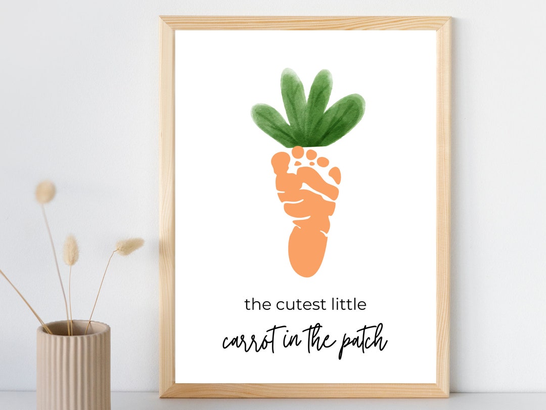 The Cutest Little Carrot in the Patch Baby Foot Print Printable | Baby ...