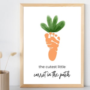 The Cutest Little Carrot in the Patch Baby Foot Print Printable | Baby ...