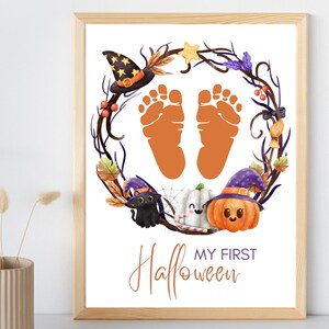 Baby's First Halloween Foot Print Printable | DIY Halloween Baby ...