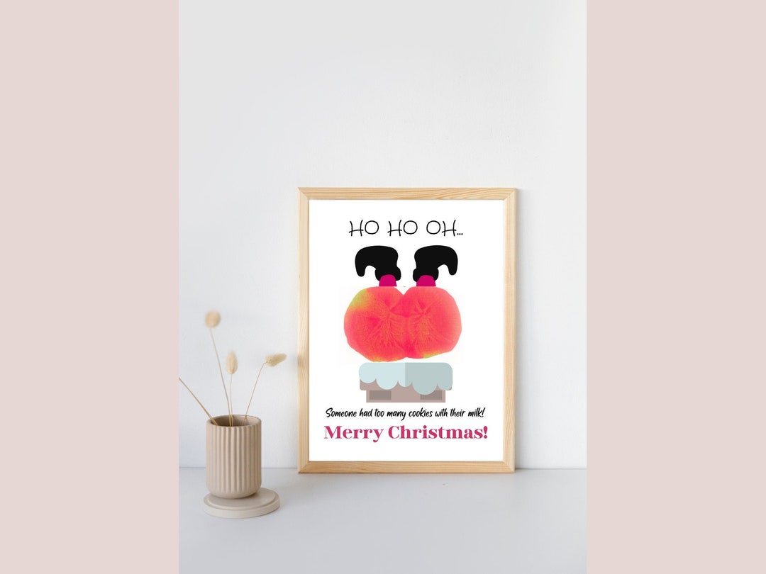 Santa Baby Bum Printable Holiday Children's Craft Christmas Keepsake ...