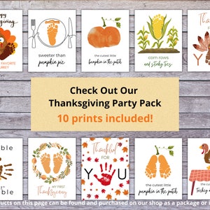 Thanksgiving Turkey Baby Foot Print Printable | Thankful for YOU | DIY ...