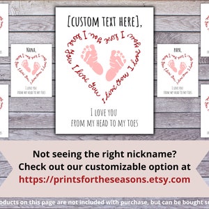 Papa I Love You From My Head to My Toes Foot Print Printable | Children ...