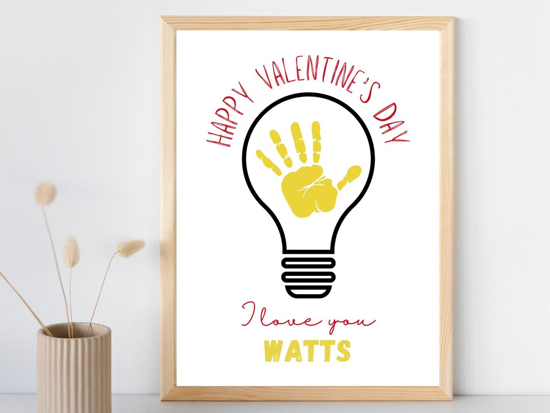 I Love You Watts Baby Hand Print Printable Baby Keepsake Baby ...