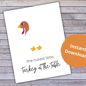 The Cutest Little Turkey at the Table Printable | Handprint Turkey ...