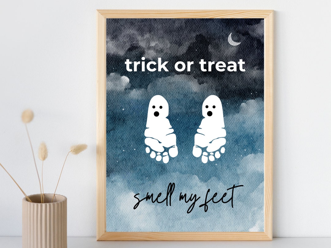 Baby/toddler Footprint Ghost Art, Halloween Keepsake (PDF Printable) - Etsy