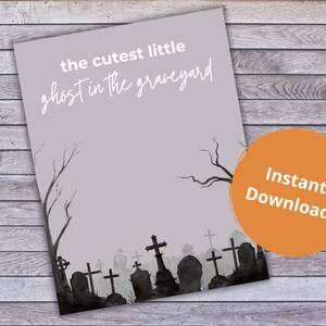 The Cutest Little Ghost in the Graveyard Baby Foot Print Printable ...