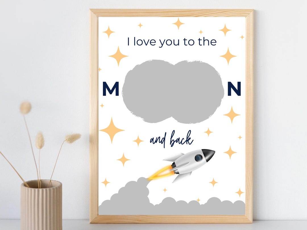I Love You to the Moon and Back Baby Bum Printable | Baby Craft | DIY ...