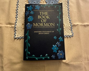 Custom Hand-painted Floral Frame Book of Mormon - Etsy