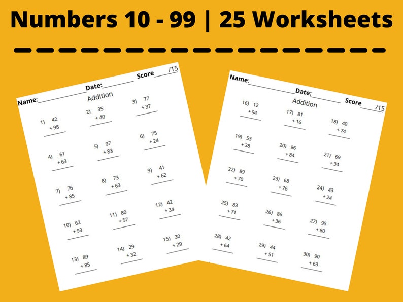 Math Addition Worksheet, 100 Practice Math Worksheets With Answers ...
