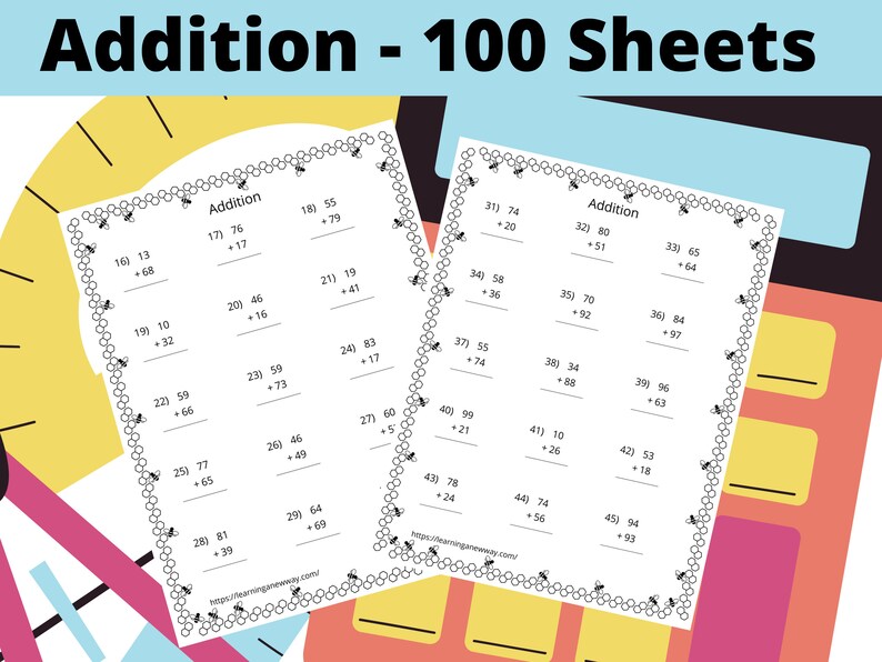 Math Worksheets Bundle: Over 400 Pages of Math Worksheets Including ...