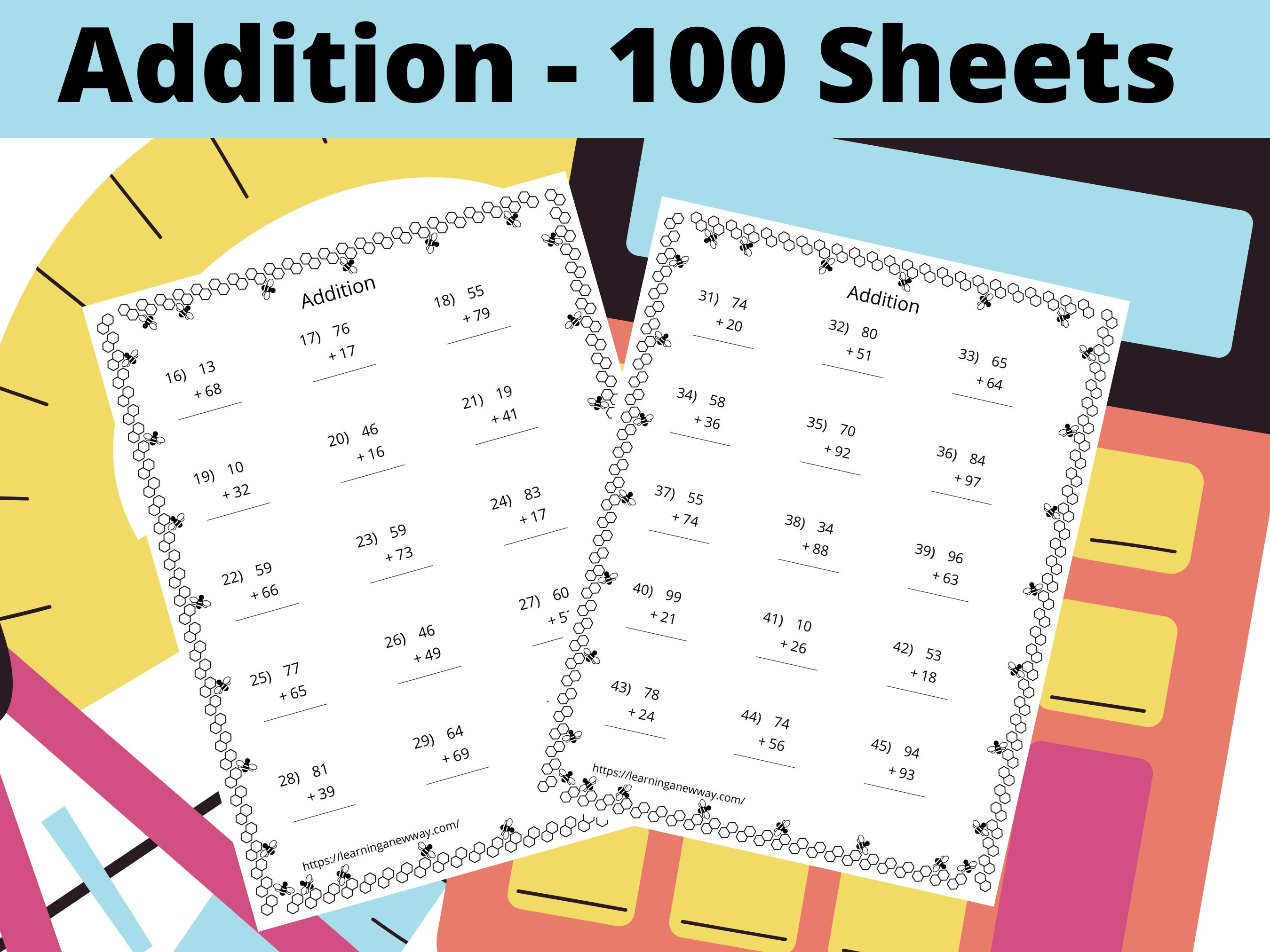 Math Worksheets Bundle: Over 400 Pages of Math Worksheets Including ...