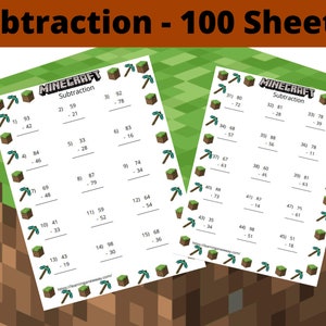 Minecraft Math Worksheets Bundle: 400 Pages of Math Worksheets ...