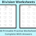 Math Division Worksheets 400 Practice Math Worksheets With - Etsy