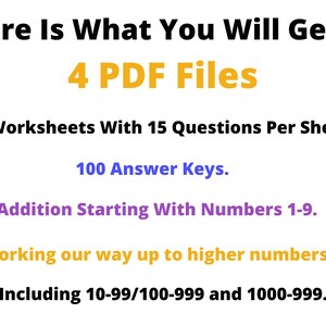 Math Addition Worksheet, 100 Practice Math Worksheets With Answers ...