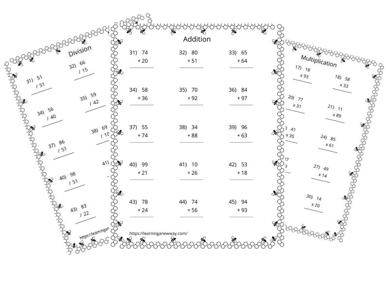 Math Worksheets Bundle: Over 400 Pages of Math Worksheets Including ...