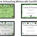 Certificate of Achievement - Minecraft Theme, 4 Different Style ...