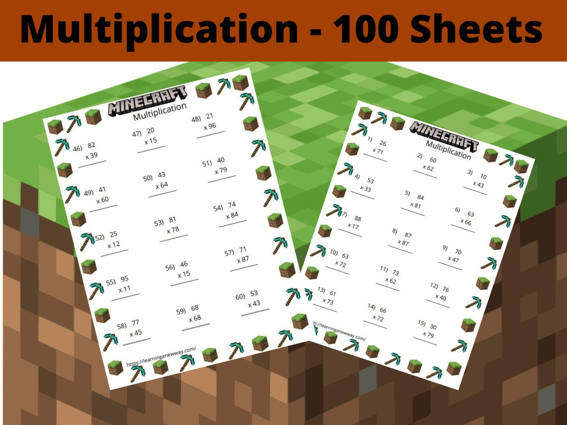 Minecraft Math Worksheets Bundle: 400 Pages of Math Worksheets ...