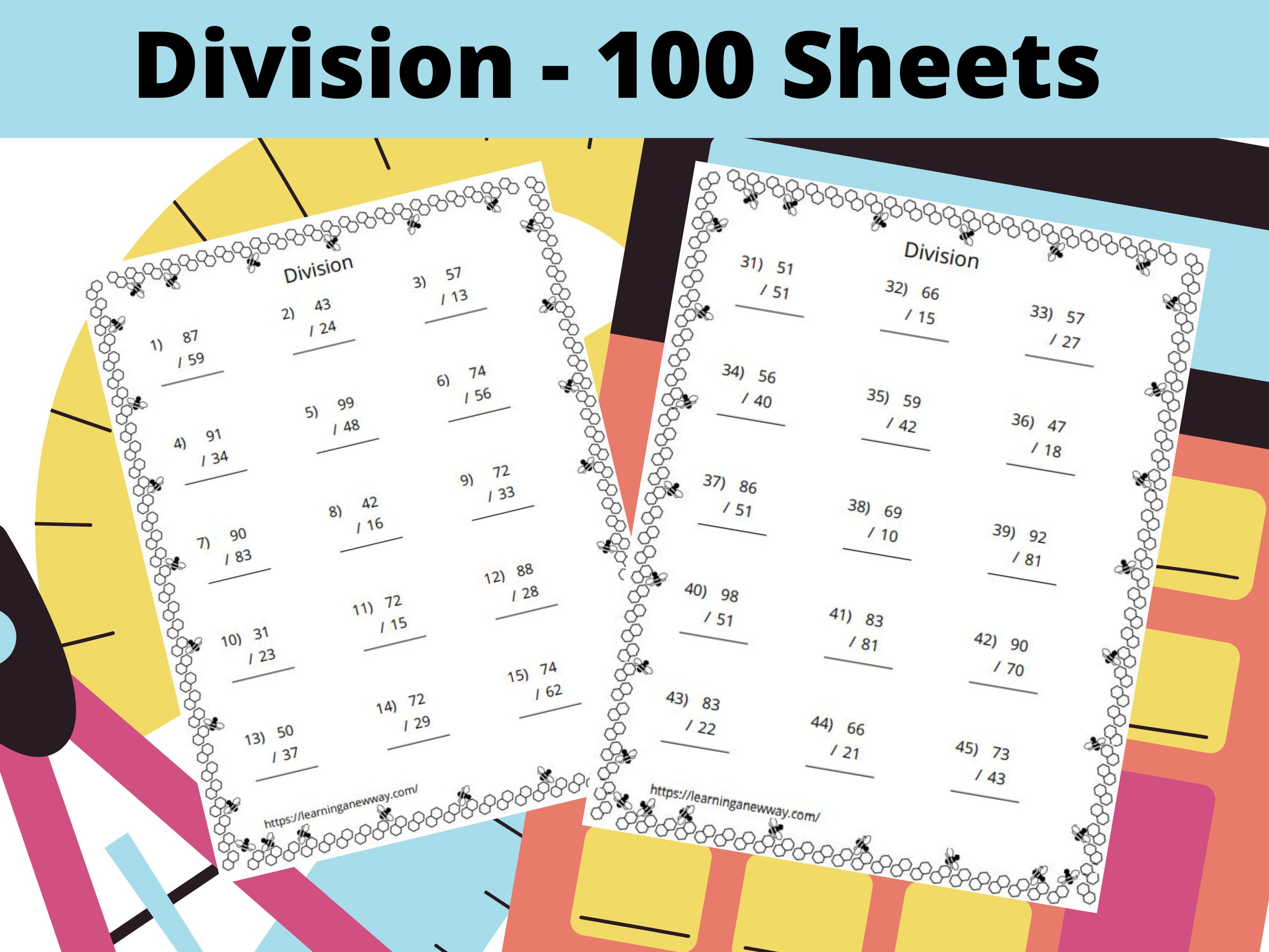 Math Worksheets Bundle: Over 400 Pages of Math Worksheets Including ...
