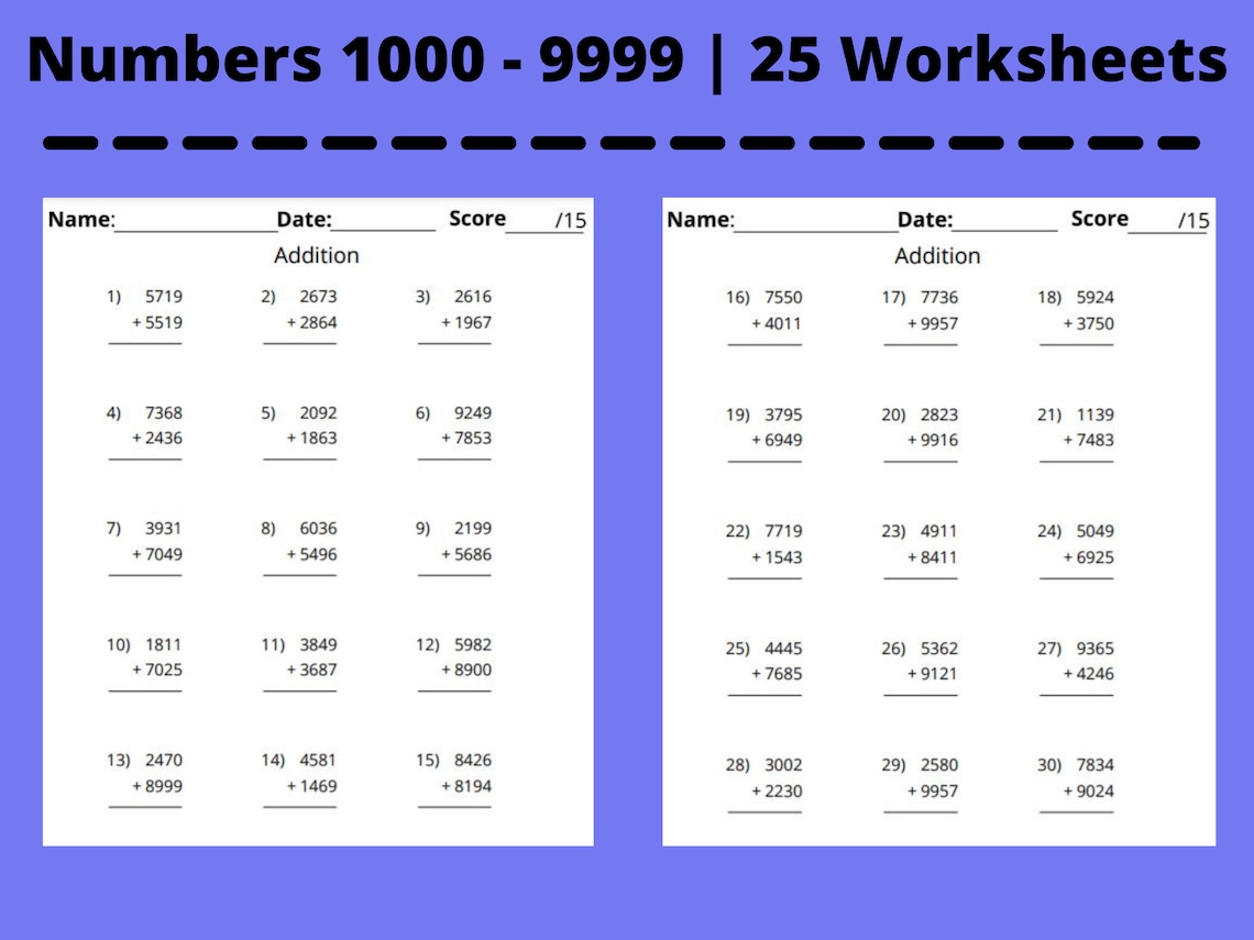 Math Addition Worksheet, 100 Practice Math Worksheets With Answers ...