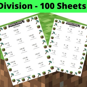Minecraft Math Worksheets Bundle: 400 Pages of Math Worksheets ...