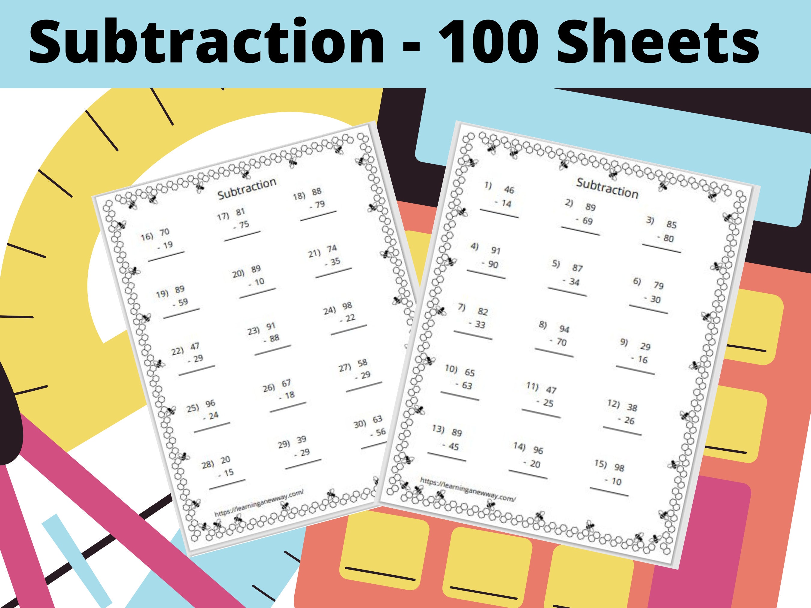 Math Worksheets Bundle: Over 400 Pages of Math Worksheets Including ...